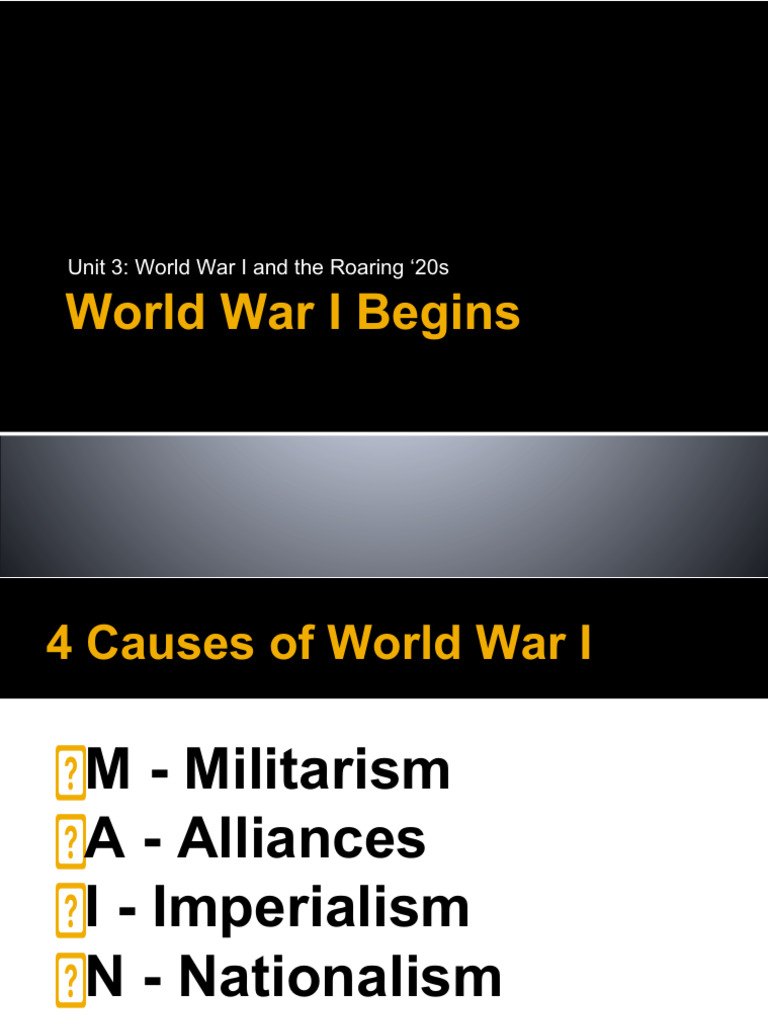 World War I Begins | PDF