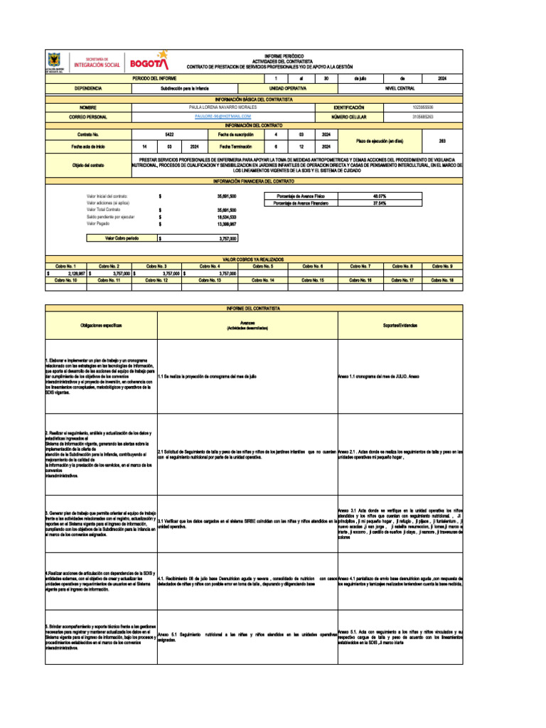 Bitácora de Actividades en Excel | PDF