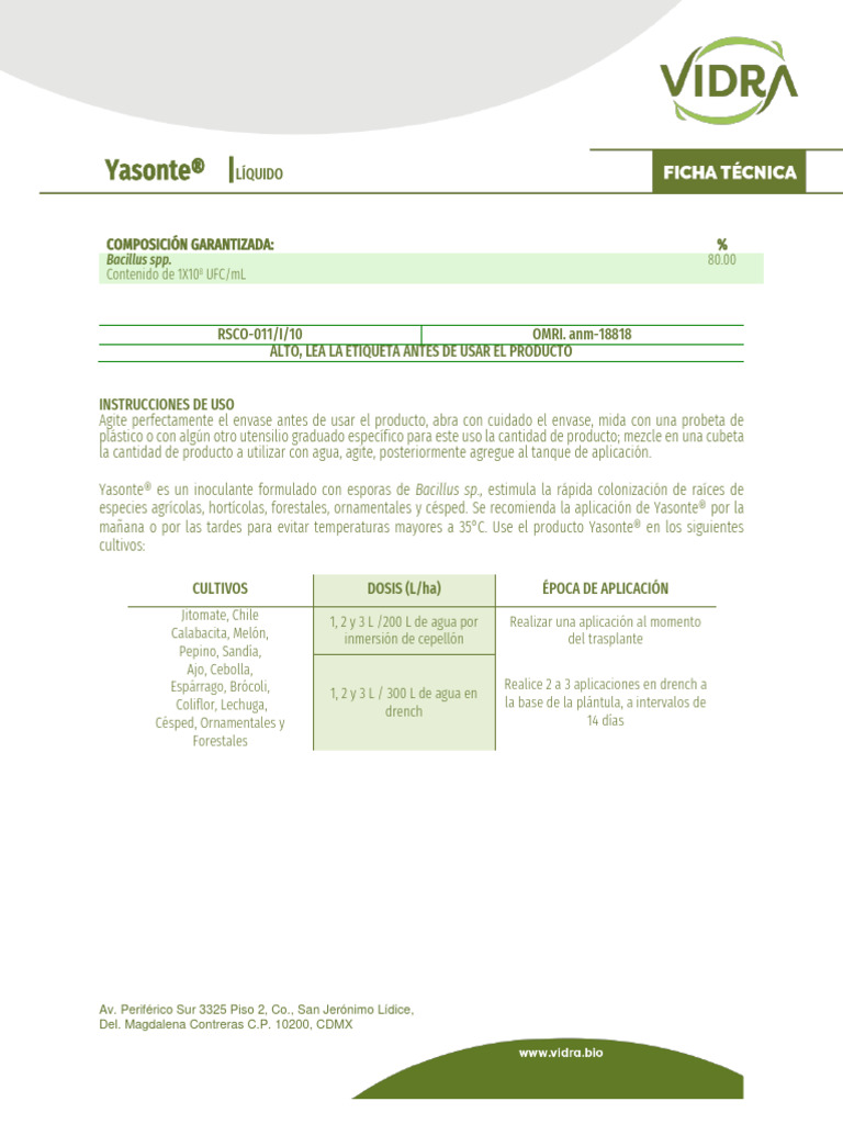 FT Yasonte - Vidra (1) - 240702 - 123720 | PDF