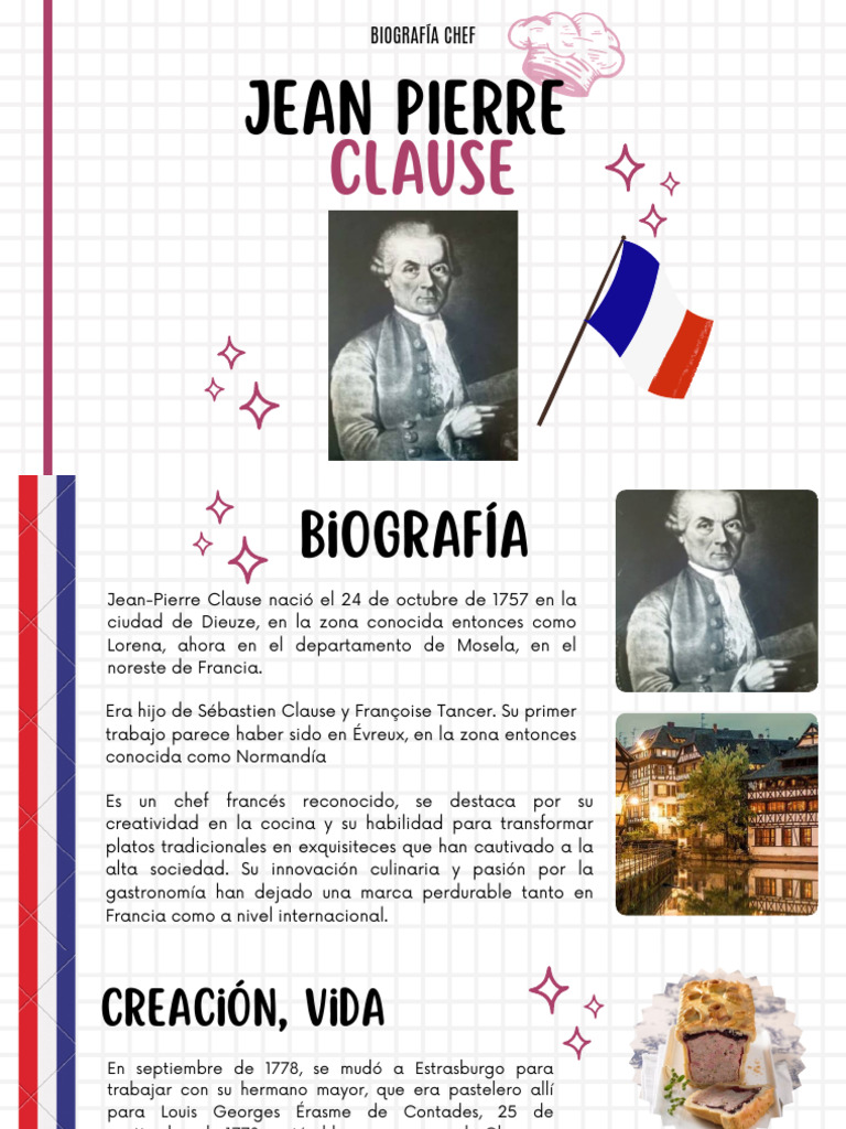 Biografia Chef Jean Pierre Clause - Soto Suasnaabr Valeria Camils | PDF