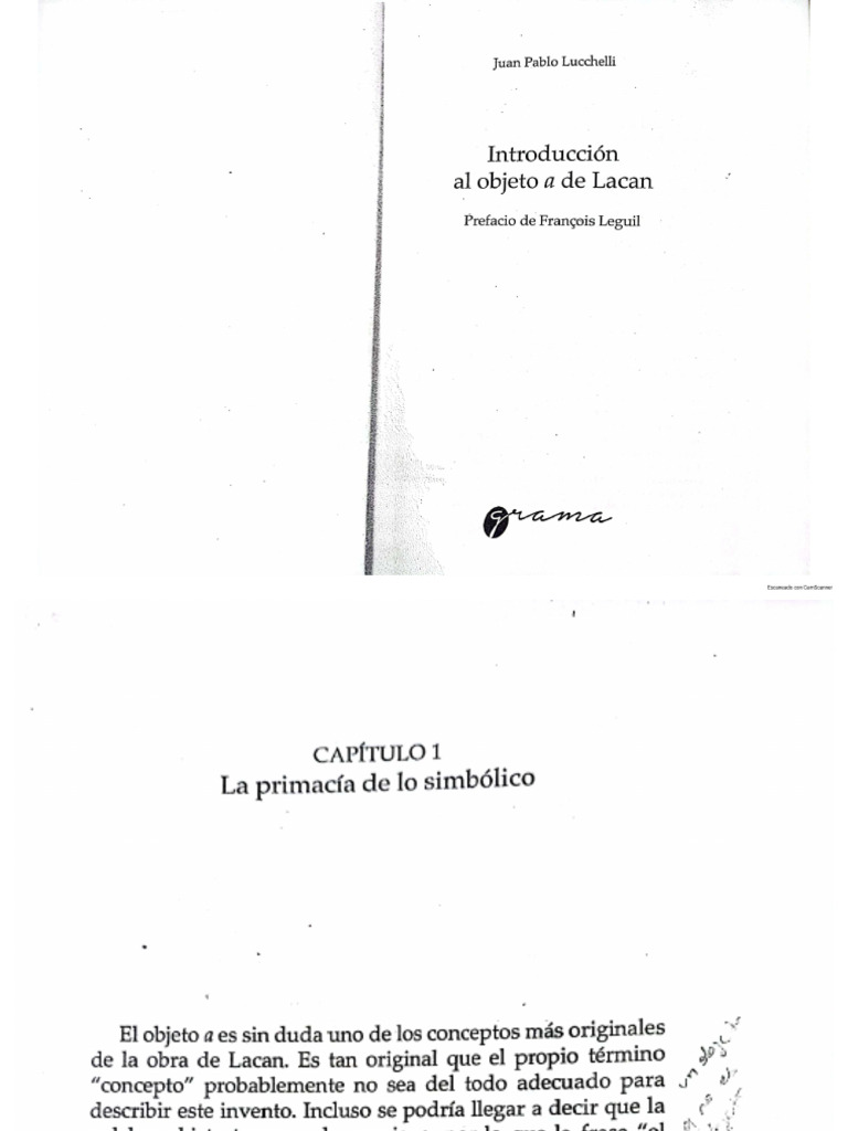 Introducción Al Objeto A de Lacan - Lucchelli | PDF