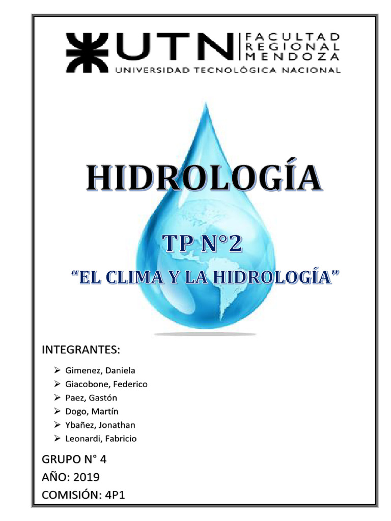 TP #2 - El Clima y La Hidrología | PDF | Humedad | Evaporación