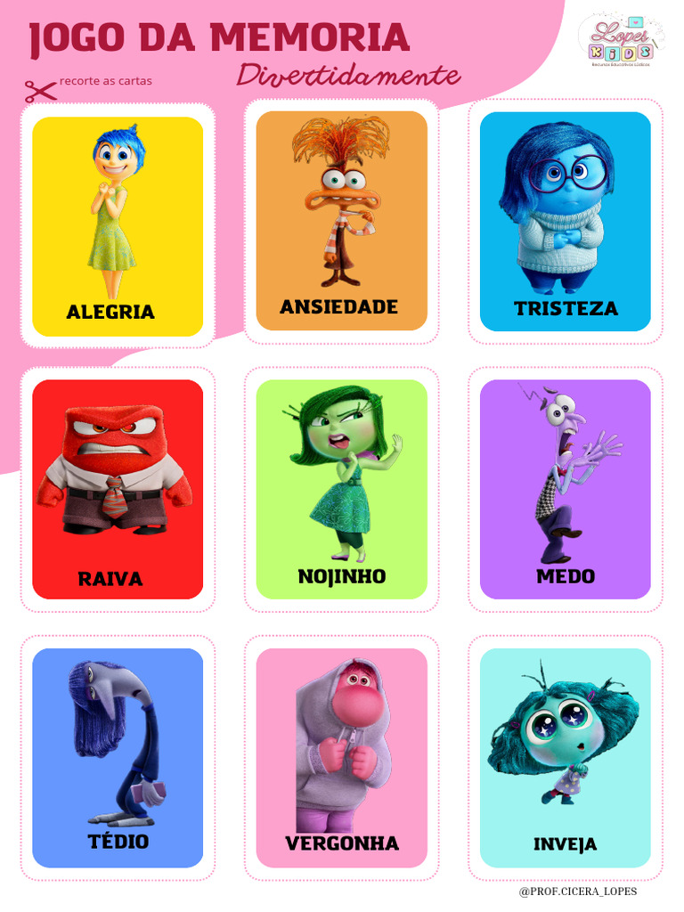 Jogo Da Memoria Divertidamente para Colorir | PDF