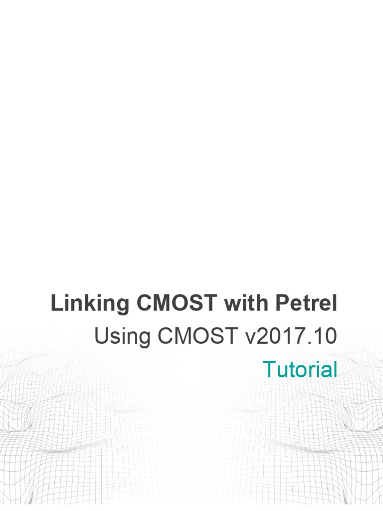 Linking CMOST With Petrel | PDF | Computer File | Parameter (Computer Programming)