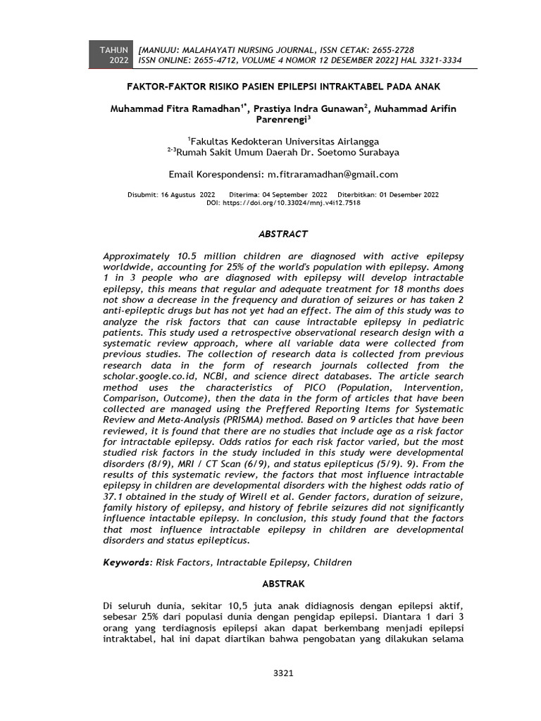 Jurnal - Muhammad Fitra Ramadhan - Universitas Airlangga - 2022 | PDF