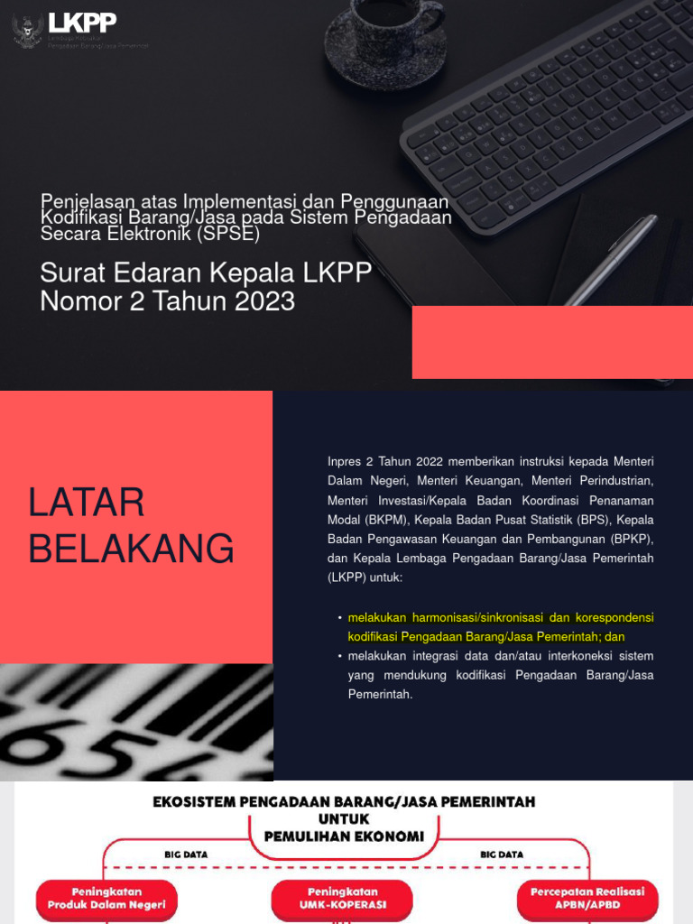 SE LKPP 02 2023 Implementasi Kodefikasi Pada SPSE (SLIDE) | PDF