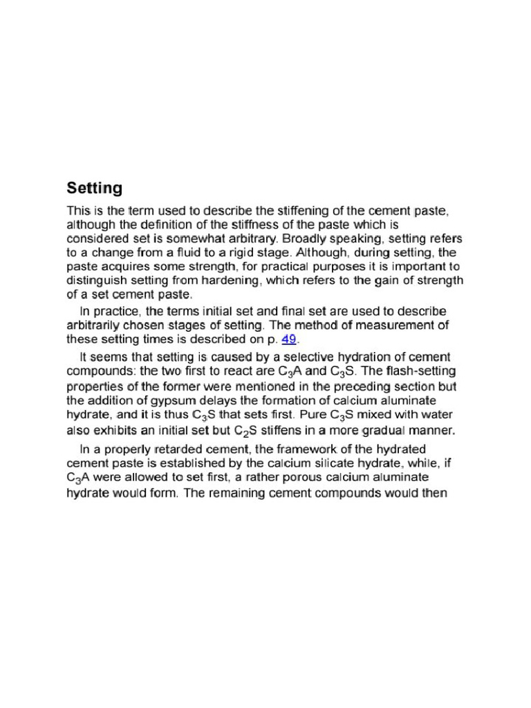 Setting of Cement | PDF