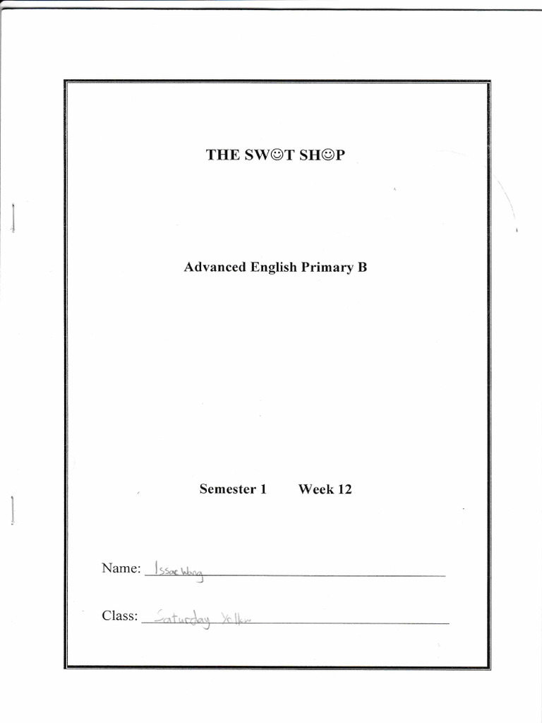 SWOT Advanced English Primary B Semester1 Week12 | PDF