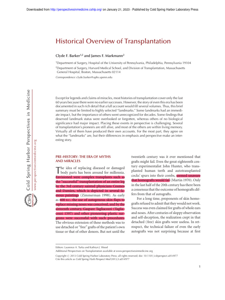 Cold Spring Harb Perspect Med-2013-Barker-A014977 | PDF | Organ ...