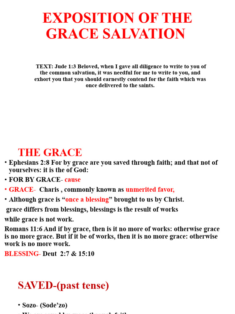 Exposition of The Grace Salvation | PDF | Epistle To The Romans ...