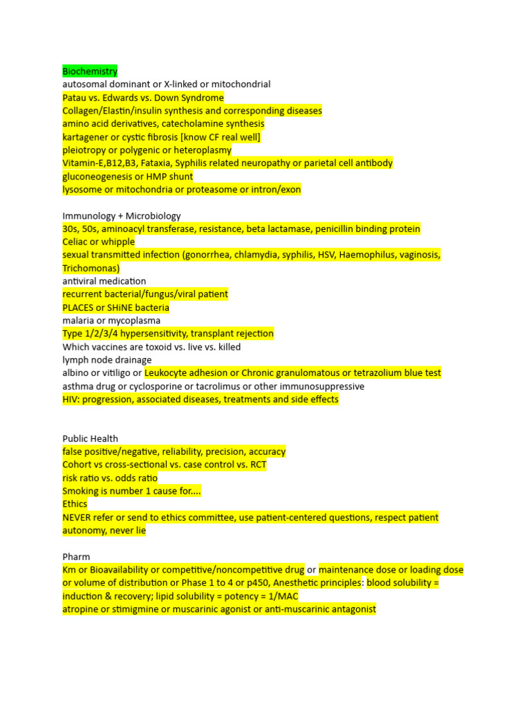 STEP1 hy concepts | PDF | Metastasis | Causes Of Death