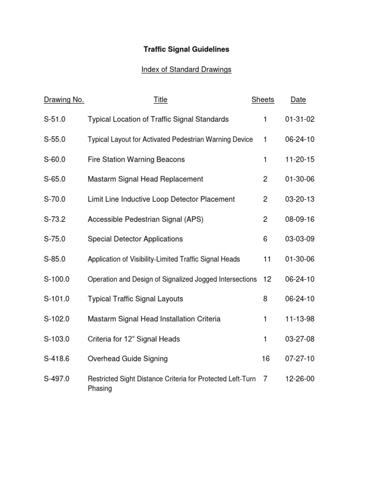 Traffic Signal Design Guidelines | PDF | Traffic | Pedestrian Crossing