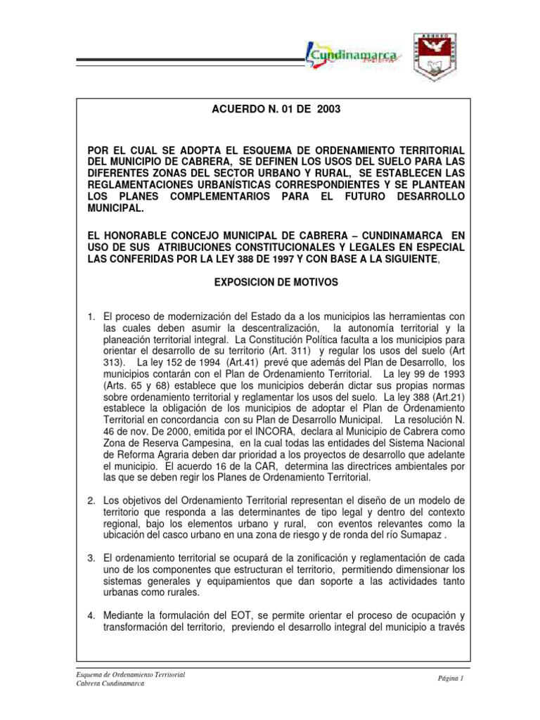 Municipio de Cabrera | PDF | Sustentabilidad | Área rural