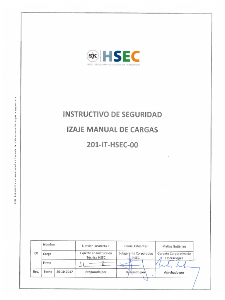 201 IT HSEC Izaje Manual de Carga 00 | PDF | Nudo