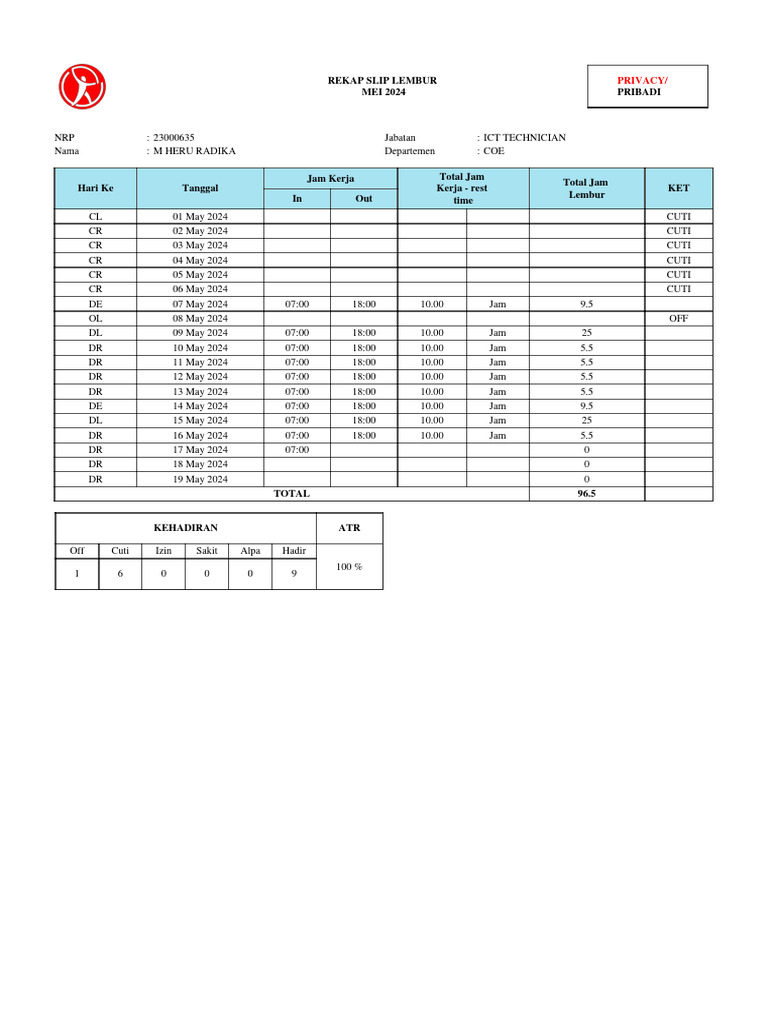 Ss6-Index-23000635 M Heru Radika-Mei 2024 | PDF