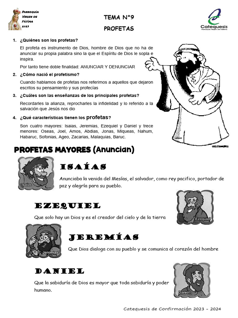 Ficha 9 - Profetas | PDF | Profeta | Profecía
