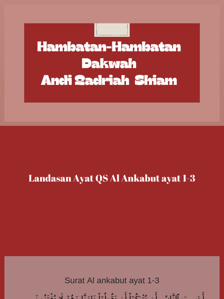 Hambatan-Hambatan Dakwah | PDF