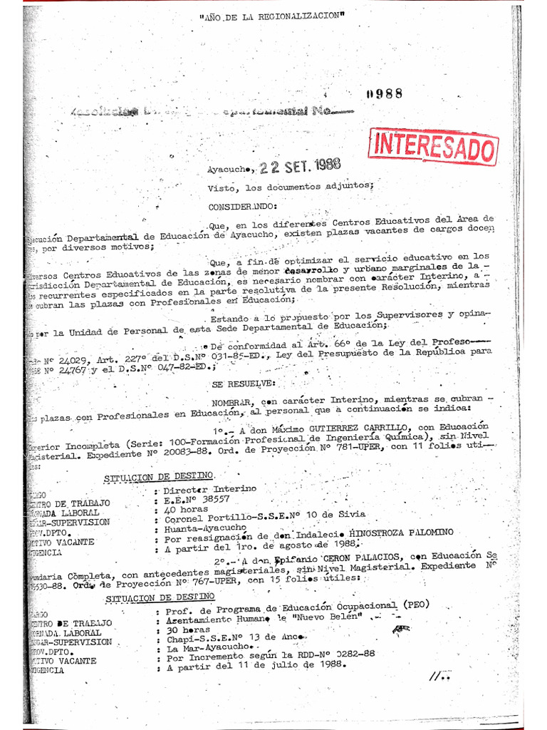 Resolucion de Nombramiento | PDF