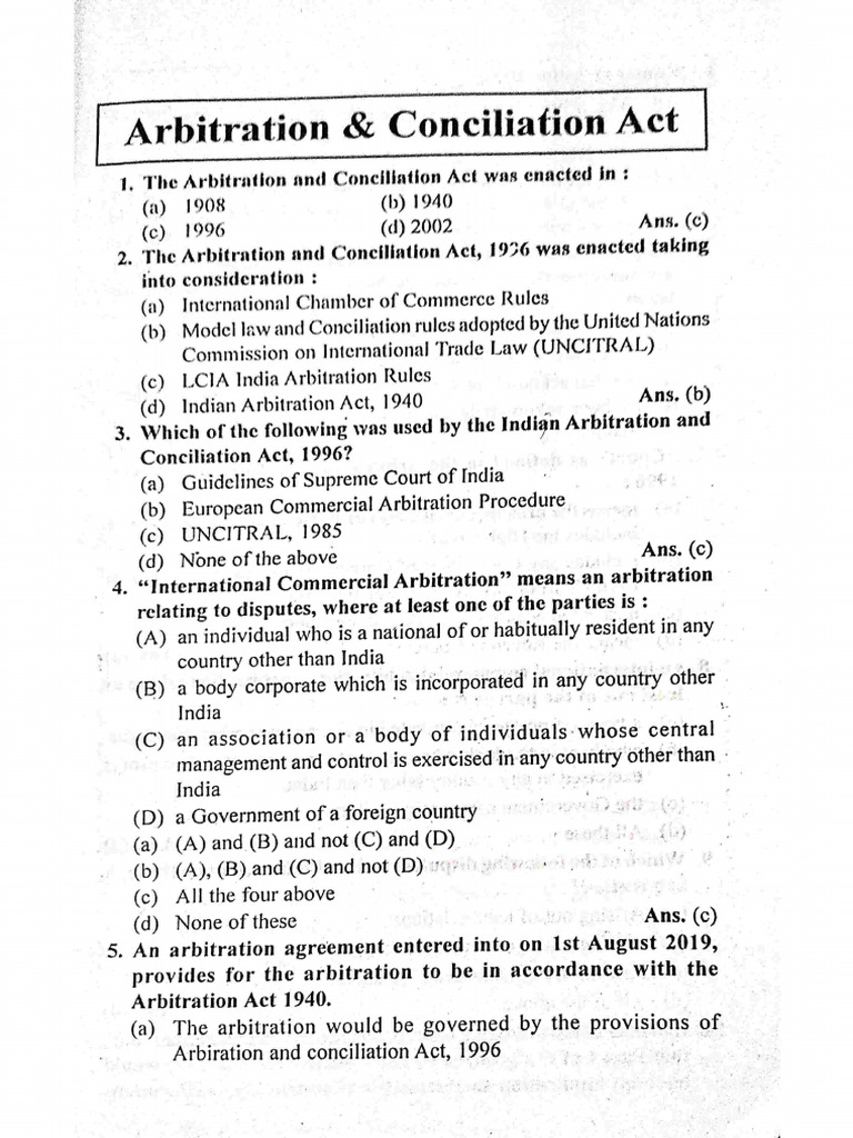 Arbitration Conciliation and Alternate Dispute Resolution Systems | PDF