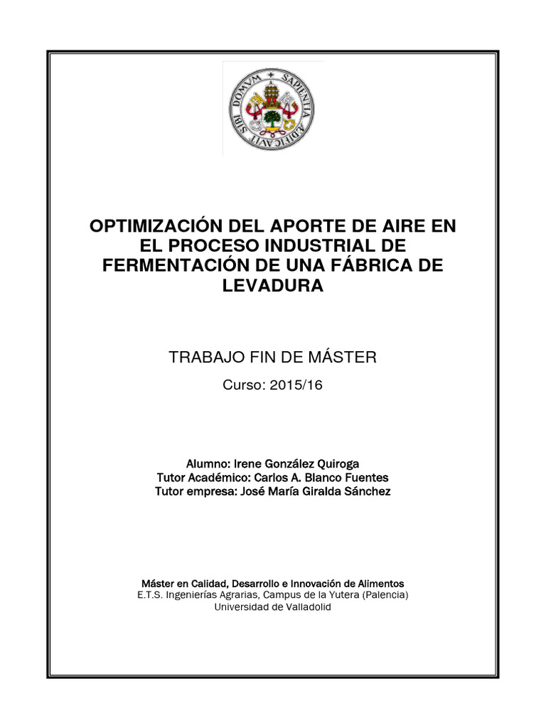 TFM-L294 1999 | PDF | Levadura | Fermentación
