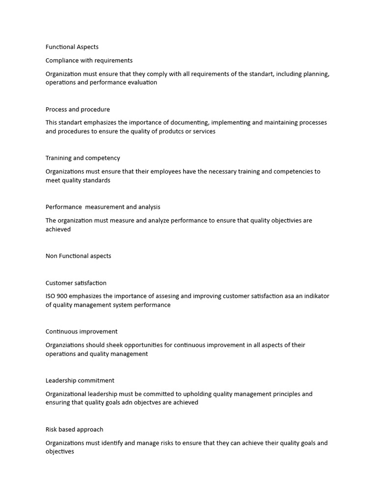 Functional Aspects | PDF