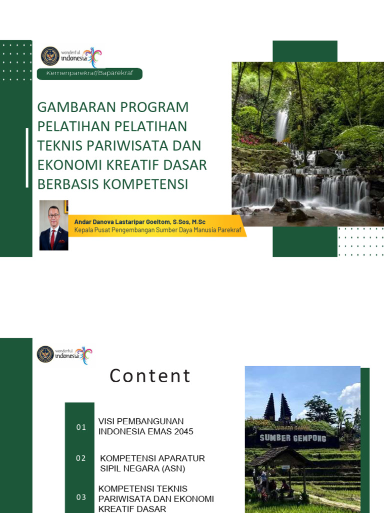 Pelatihan Kompetensi Pariwisata dan Ekraf | PDF | Seni