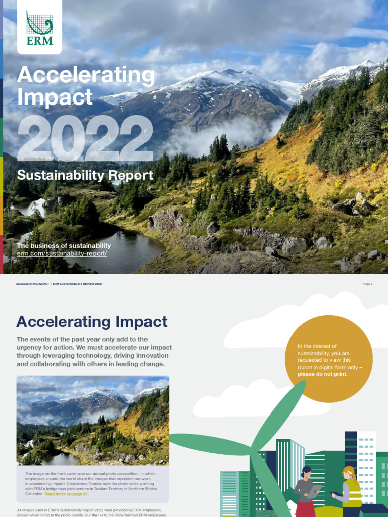 00 - Erm Sustainability Report 2022 | PDF | Sustainability | Supply Chain
