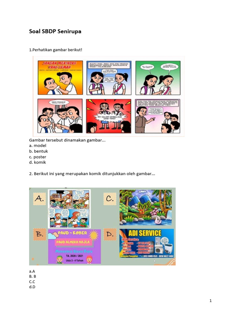 Soal SBDP Senirupa Sm-2 | PDF