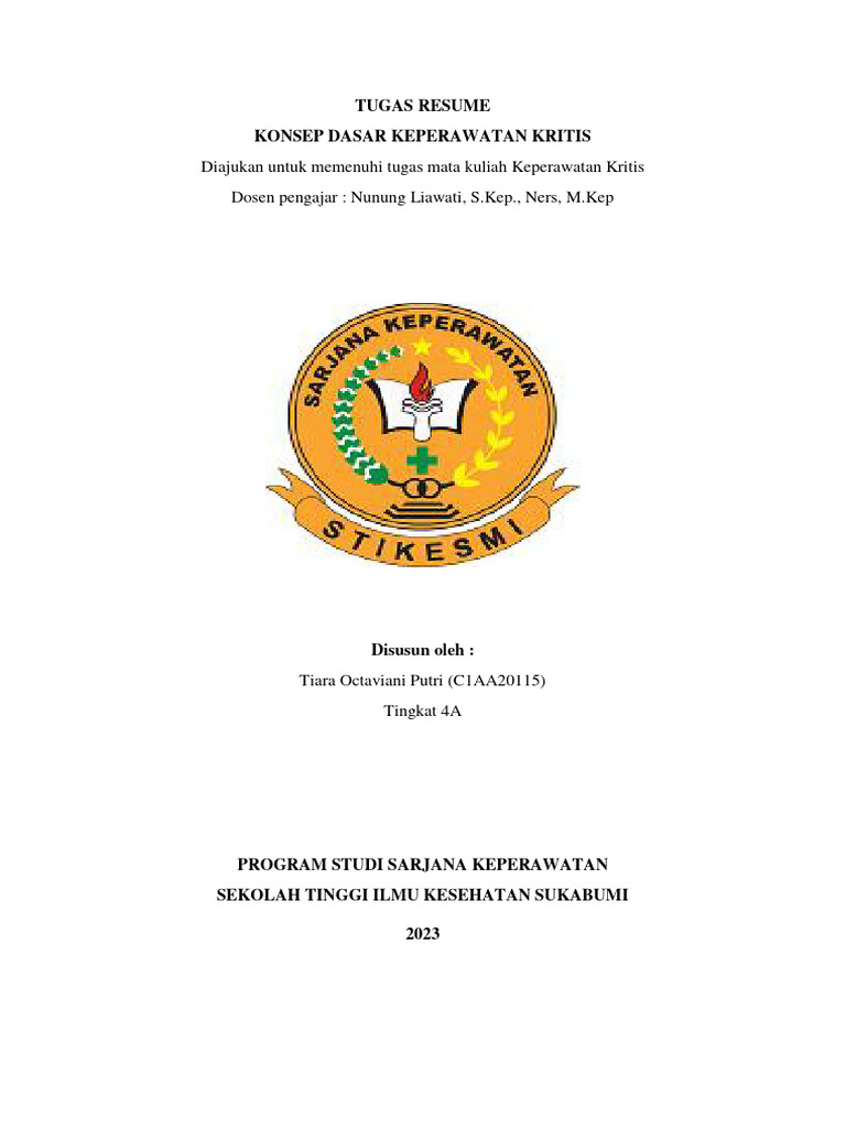 55 - C1AA20115 - Tiara Octaviani Putri - Tugas Individu 1 Kep - Kritis ...