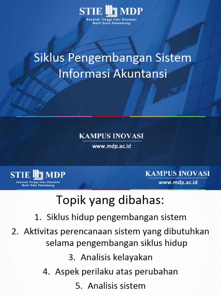 SIA Pertemuan 14 Siklus Pengembangan SIA | PDF