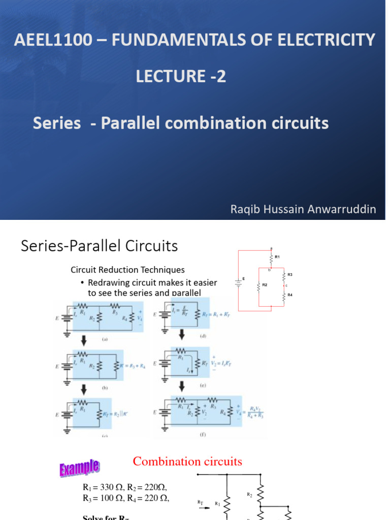 Series Parallel Combination Circuits | PDF | Series And Parallel Circuits | Electrical Engineering
