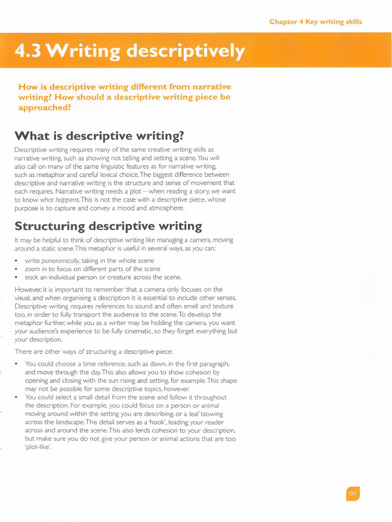 Writing Descriptively | PDF | Linguistics