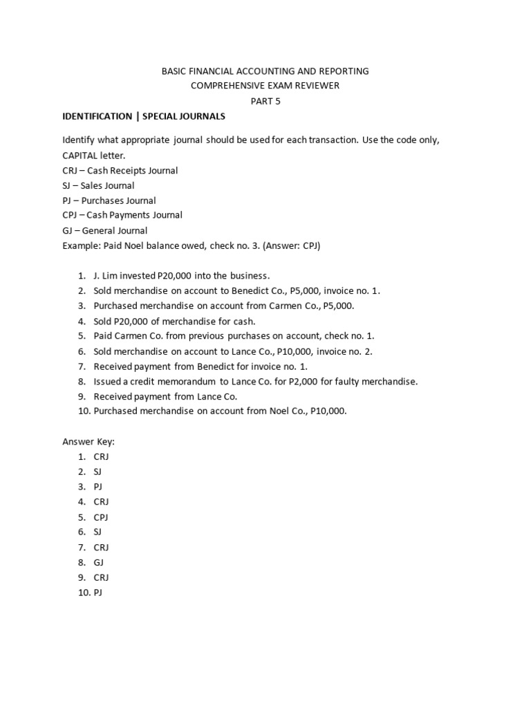 Bfar Comprehensive Exam Reviewer 5 | PDF | Debits And Credits | Payments