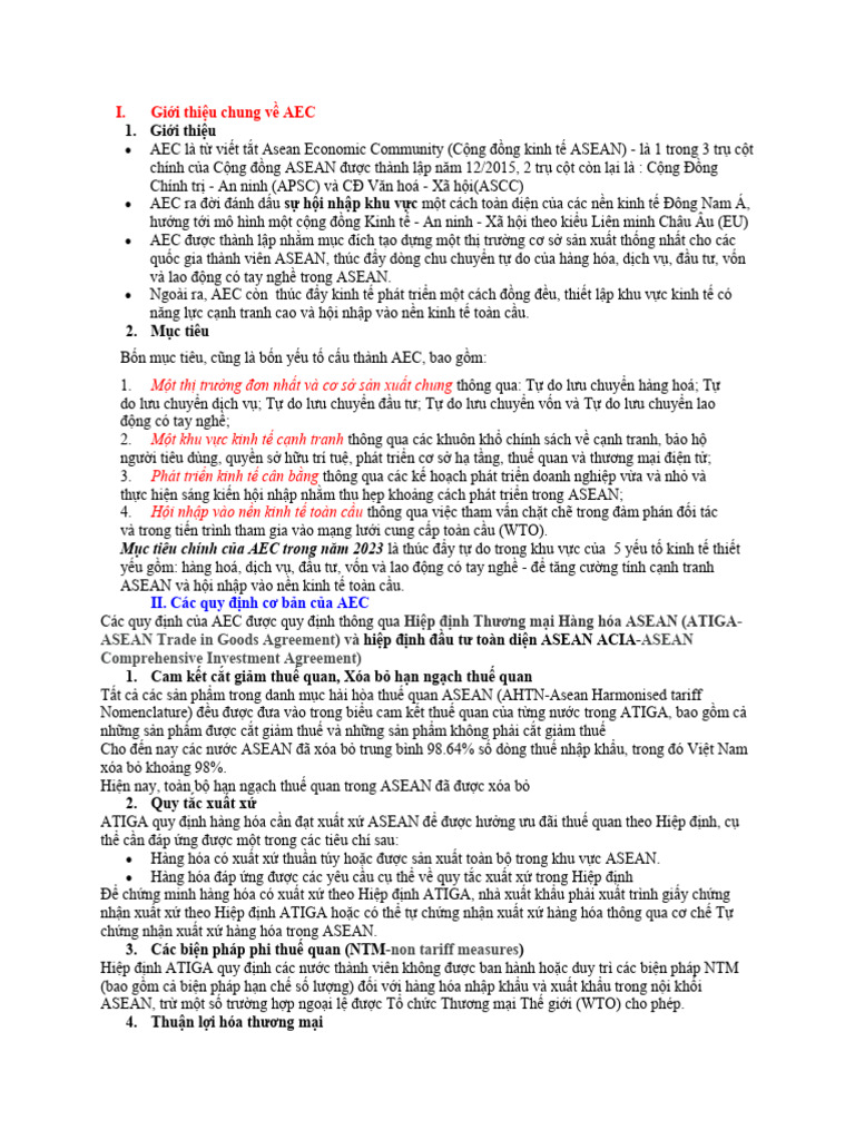 Giới thiệu chung về AEC | PDF