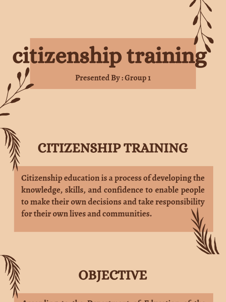 Citizenship Training | PDF | Citizenship | Human Rights