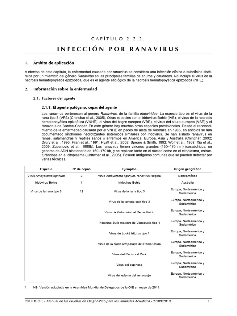 Infección por Ranavirus en Anfibios | PDF | Virus | Aluminio