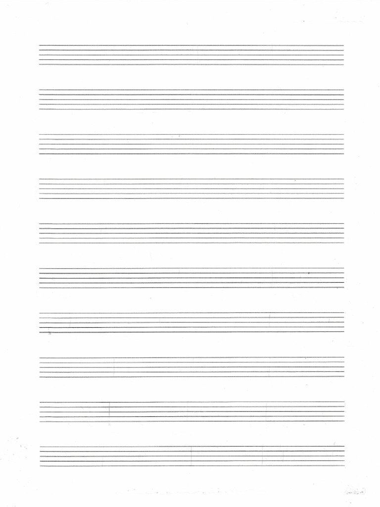Hoja de Partitura en Blanco | PDF