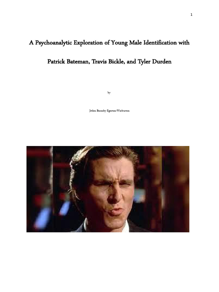 Dissertation On Patrick Bateman, Travis Bickle and Tyler Durden | PDF ...
