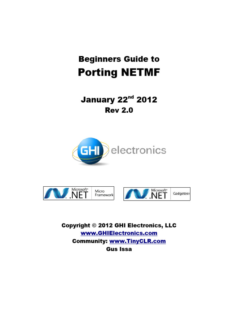 Beginners Guide To Porting NETMF | PDF | Computer Architecture | Software Development