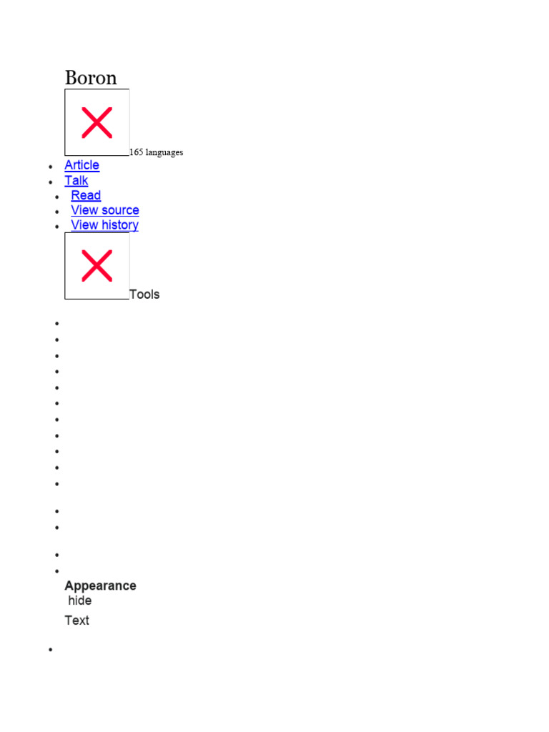 Boron | PDF | Boron | Physical Sciences