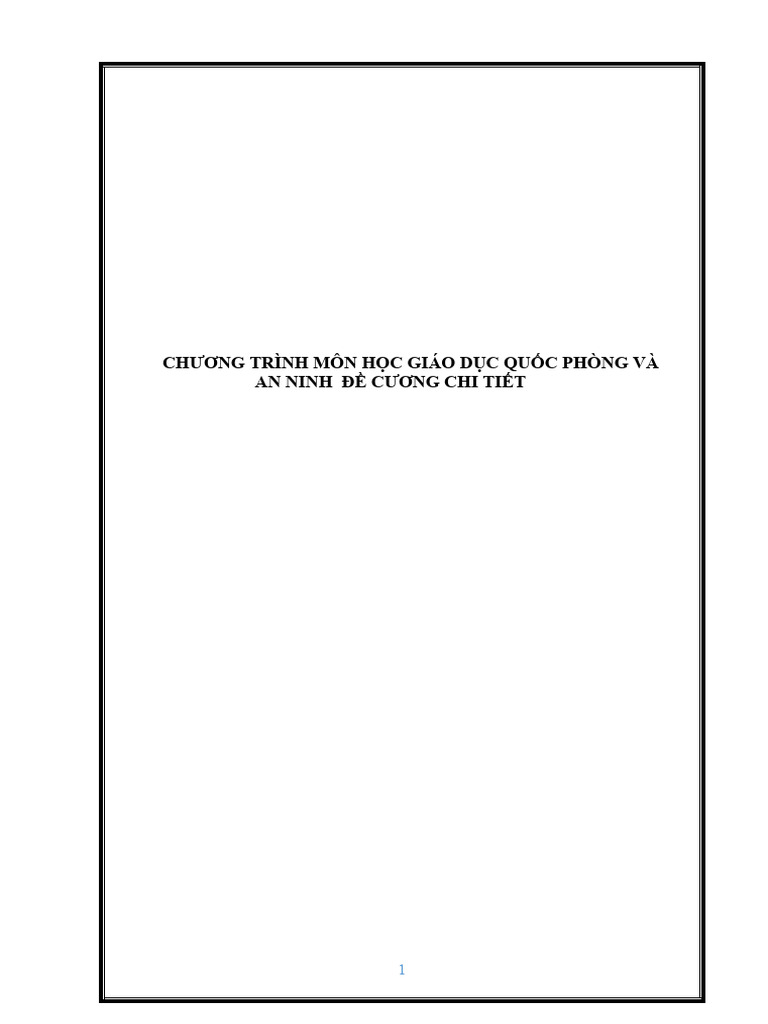 14.ĐỀ CƯƠNG CHI TIẾT GDQPAN +++ | PDF