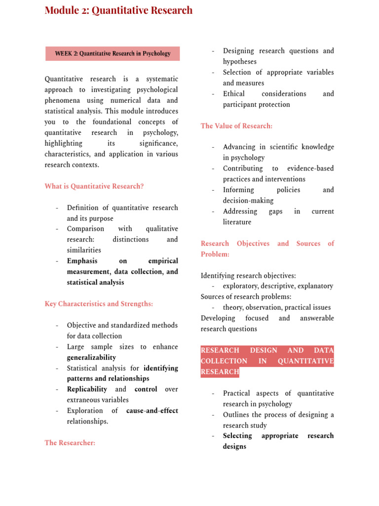 Module 2 PDF | PDF | Statistics | Quantitative Research