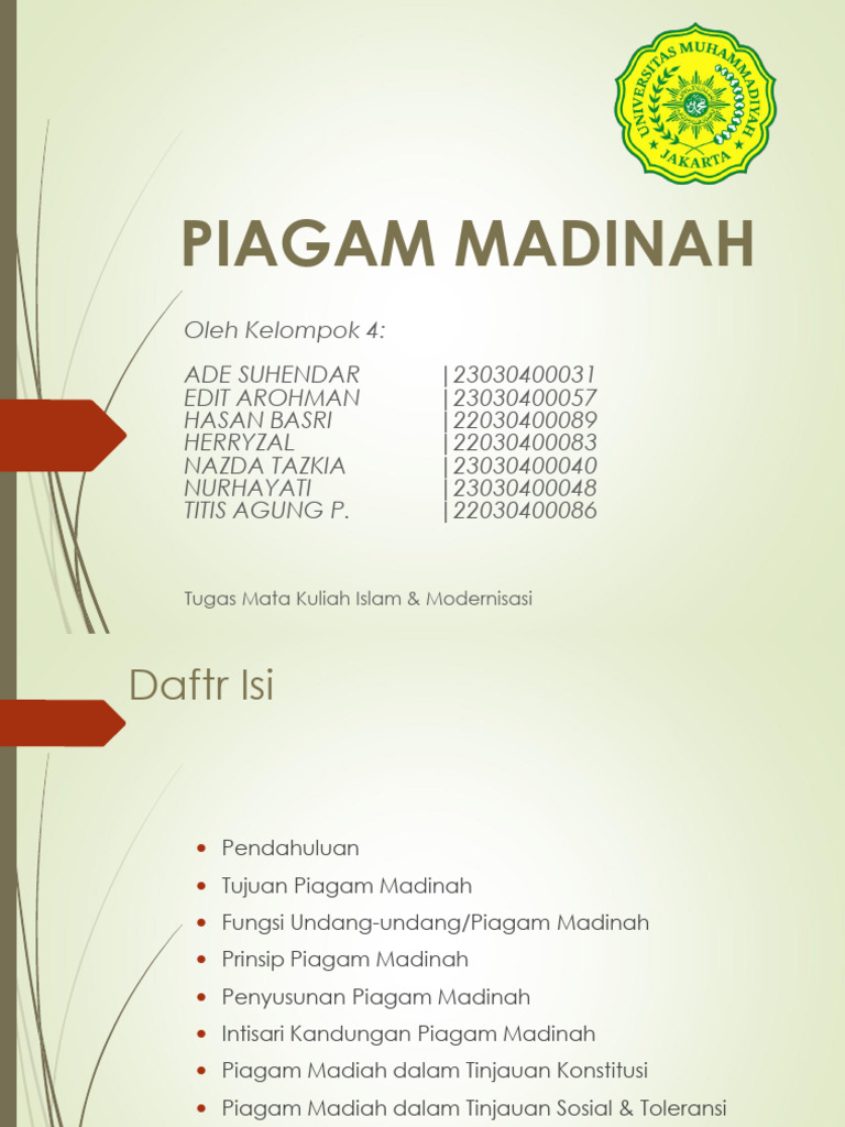 PIAGAM MADINAH-rev1 | PDF