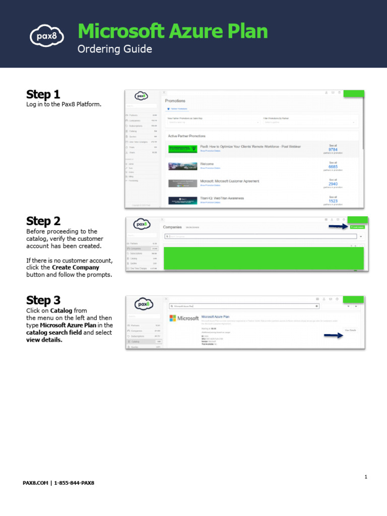 Pax8 Azure Plan Ordering Guide | PDF | Microsoft Azure | Information ...
