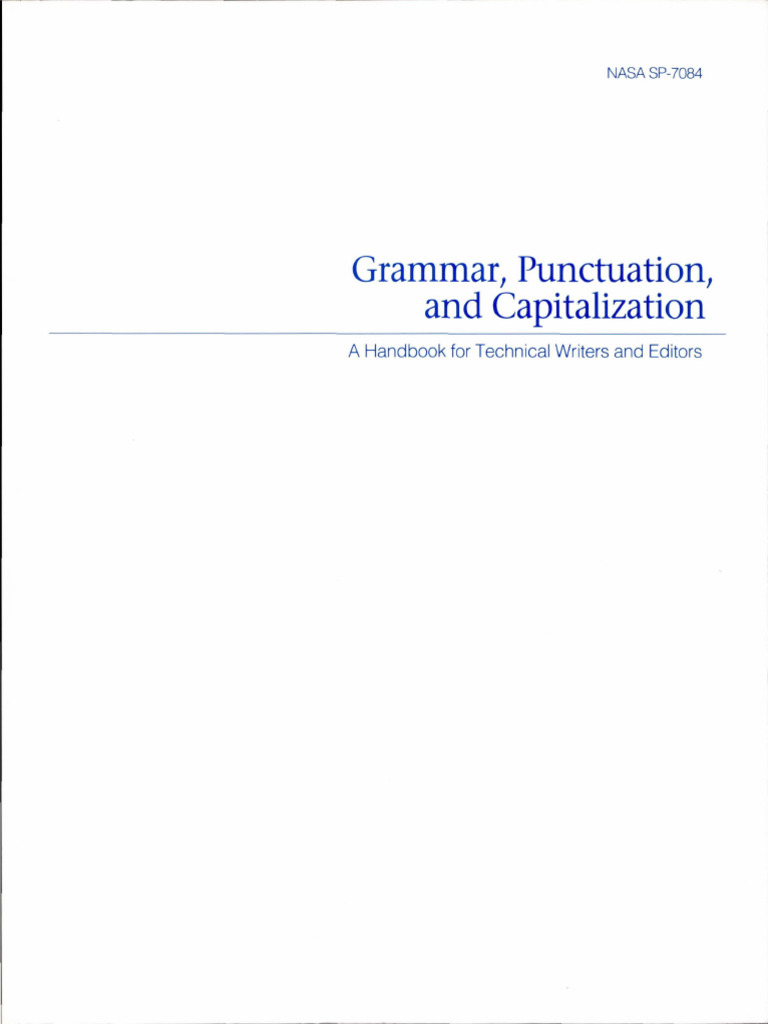 NASA Handbook On Grammar, Punctuation, and Capitalization | PDF ...