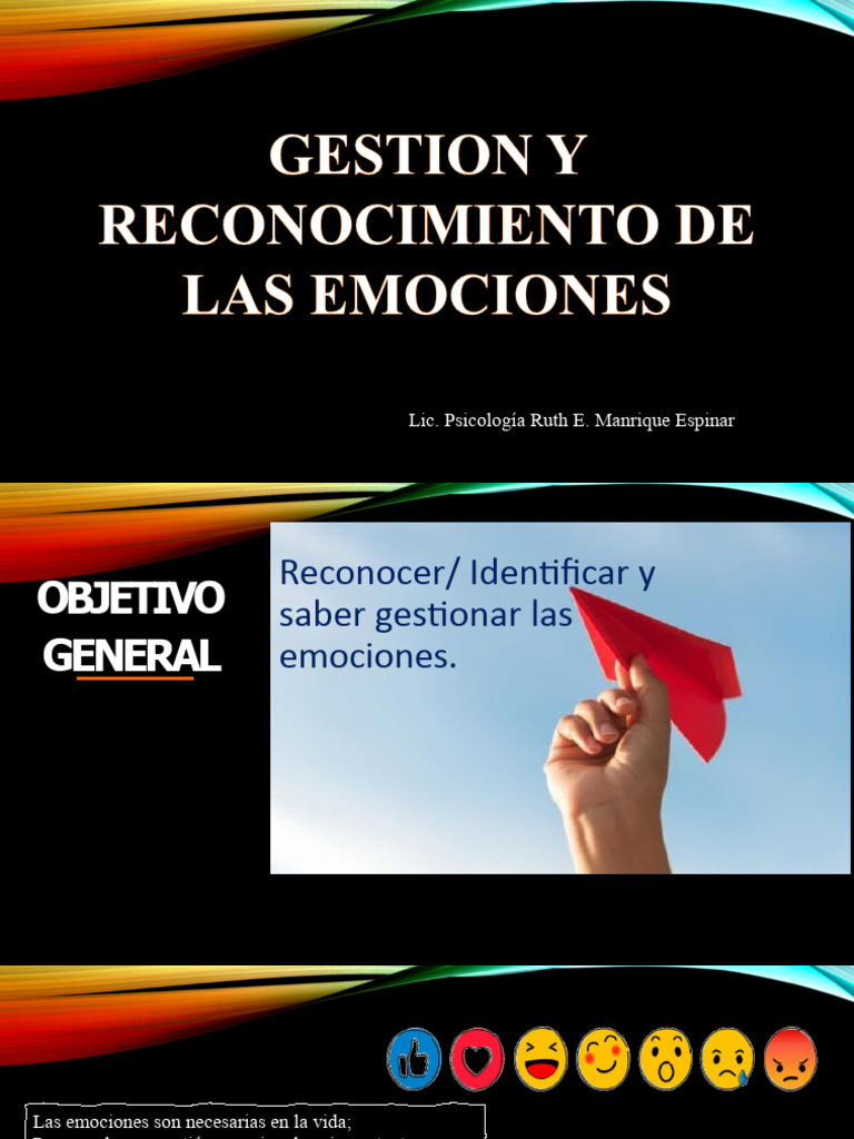 American Computer-Ponencia Gestion y Reconocimiento de Las Emociones-Lic. Psic. Ruth Manrique ...