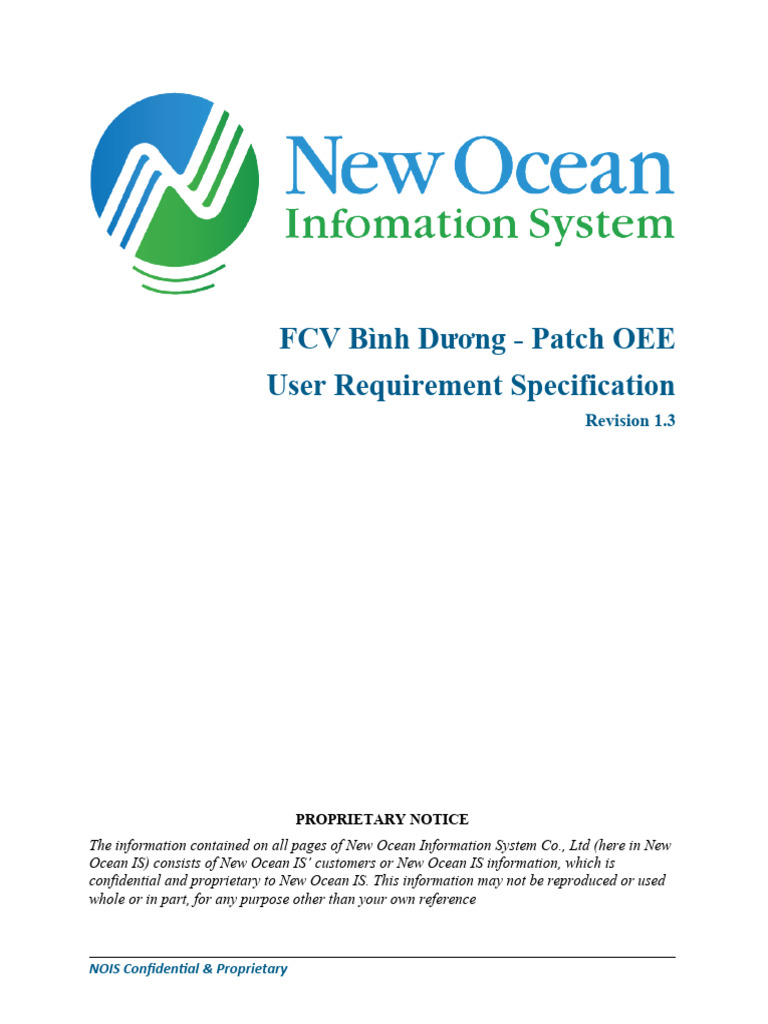 Nois - FCV Bình Dương-Patch Oee-Urs-1 3 | PDF
