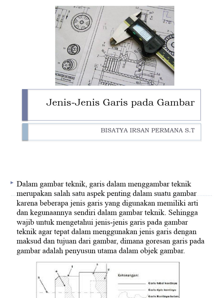 Jenis-Jenis Garis Pada Gambar | PDF