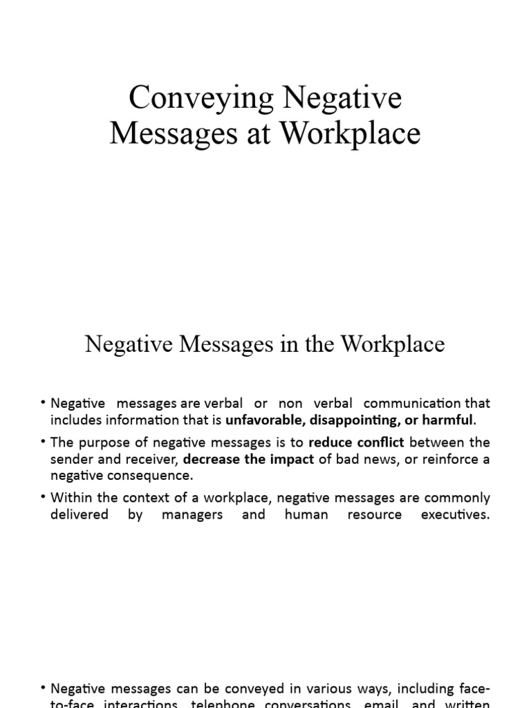 Conveying Negative Messages at Workplace | PDF | Employment | Layoff