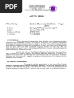 Sample CBDRP Activity Design | PDF | Substance Abuse | Drug Rehabilitation